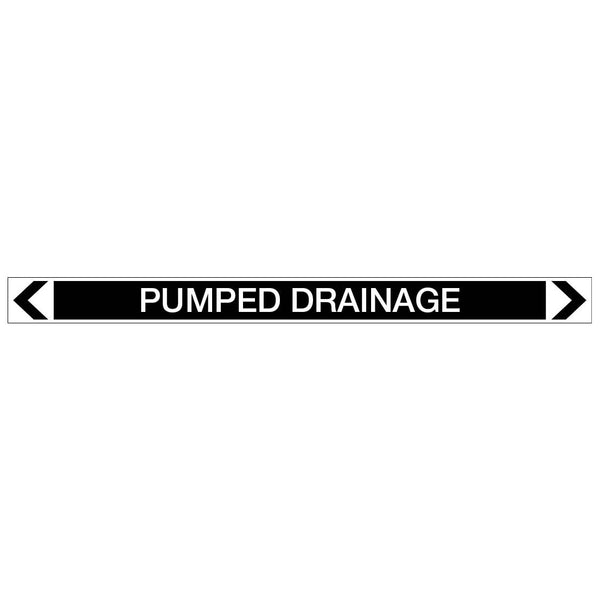 Miscellaneous - Pumped Drainage - Pipe Marker Sticker – New Signs