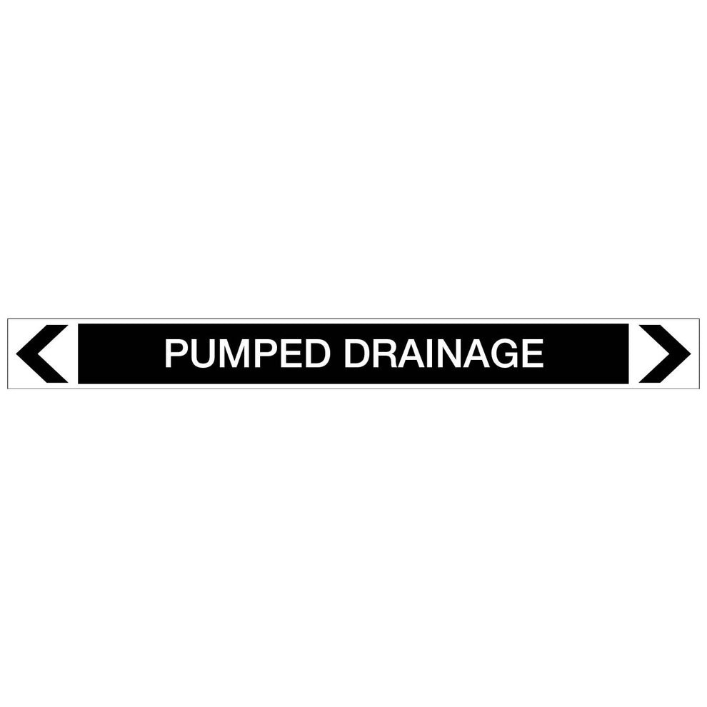 Miscellaneous - Pumped Drainage - Pipe Marker Sticker – New Signs