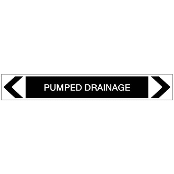 Miscellaneous - Pumped Drainage - Pipe Marker Sticker – New Signs