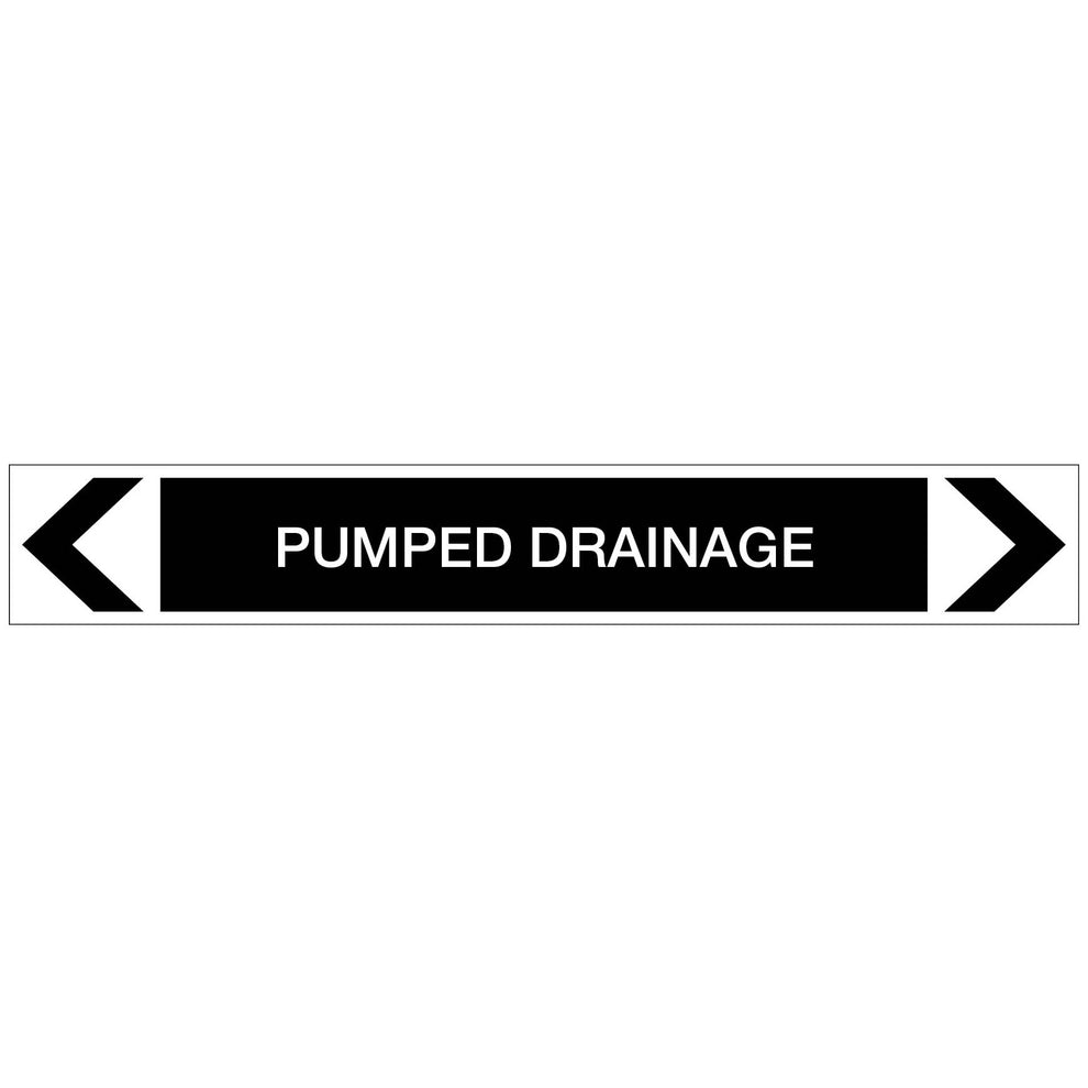Miscellaneous - Pumped Drainage - Pipe Marker Sticker – New Signs