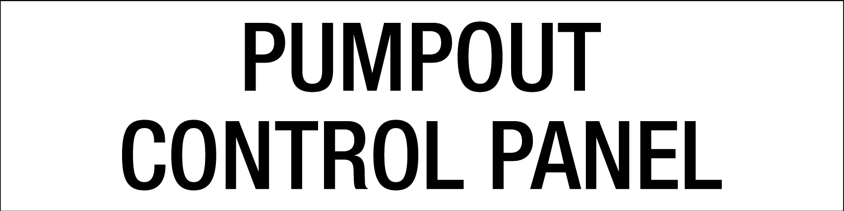 Pumpout Control Panel - Statutory Sign – New Signs