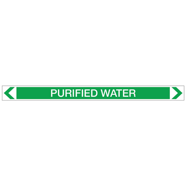 Water - Purified Water - Pipe Marker Sticker – New Signs