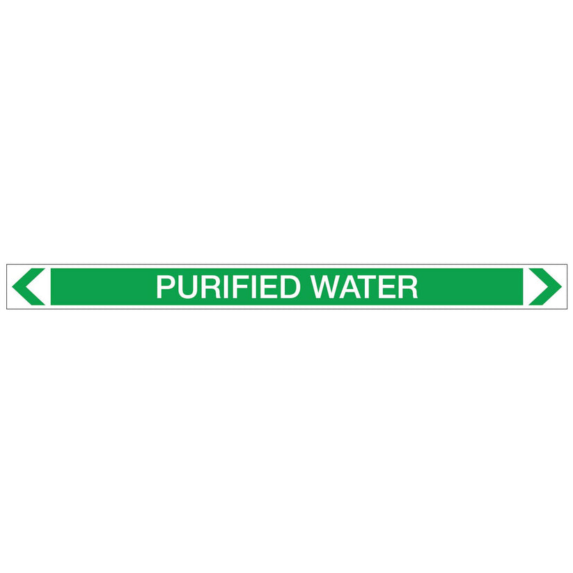 Water - Purified Water - Pipe Marker Sticker – New Signs