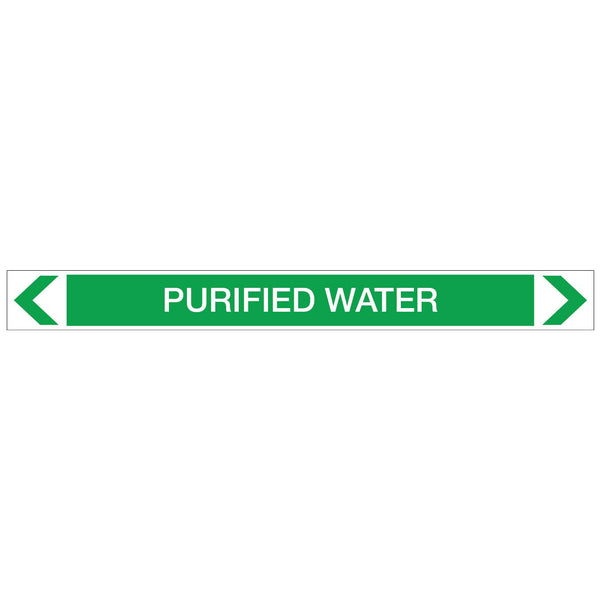Water - Purified Water - Pipe Marker Sticker – New Signs