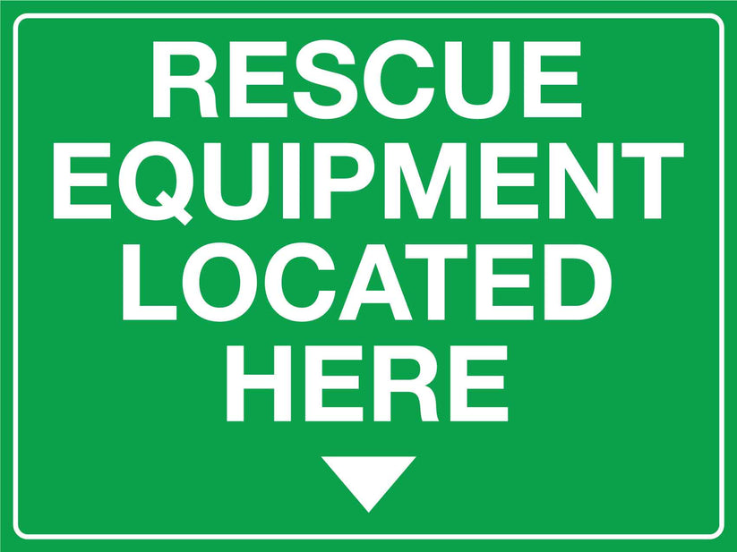 Rescue Equipment Located Here Sign – New Signs
