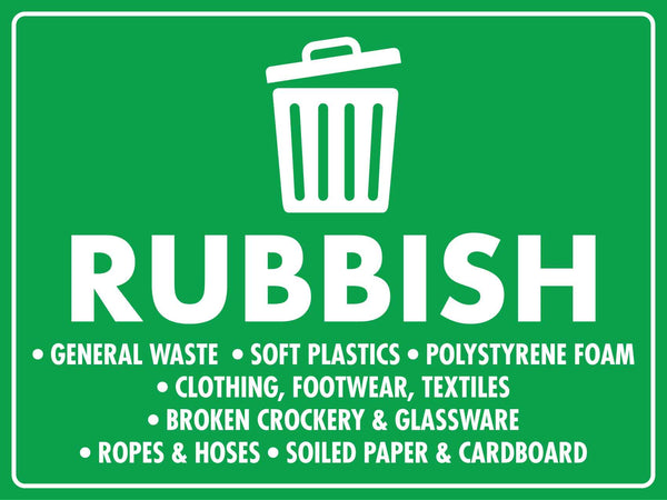 Rubbish Wheelie Bin Stickers – New Signs