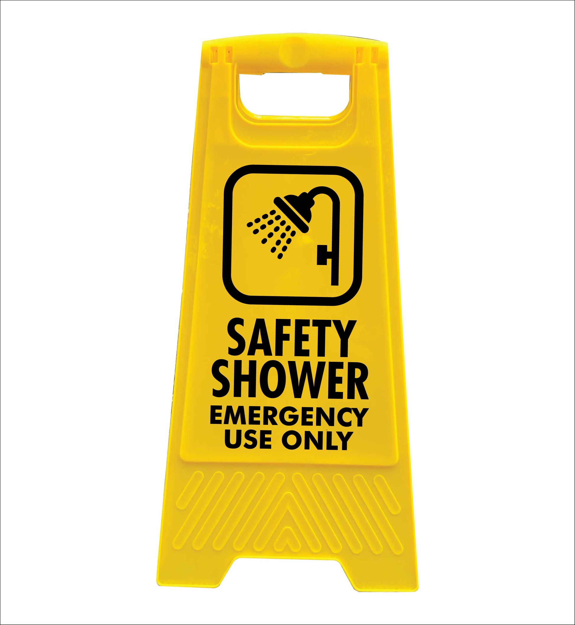 Yellow A-Frame - Safety Shower Emergency Use Only – New Signs
