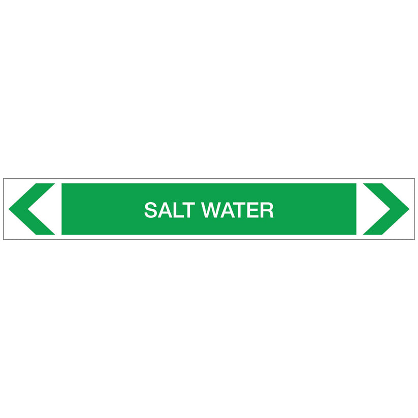 Water - Salt Water - Pipe Marker Sticker – New Signs