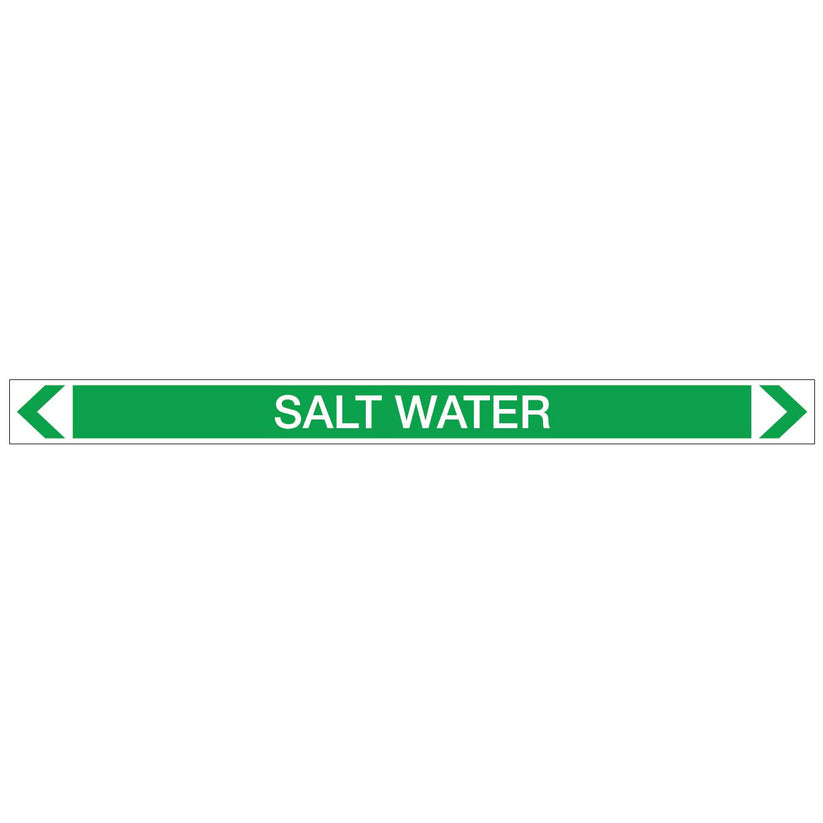 Water - Salt Water - Pipe Marker Sticker – New Signs