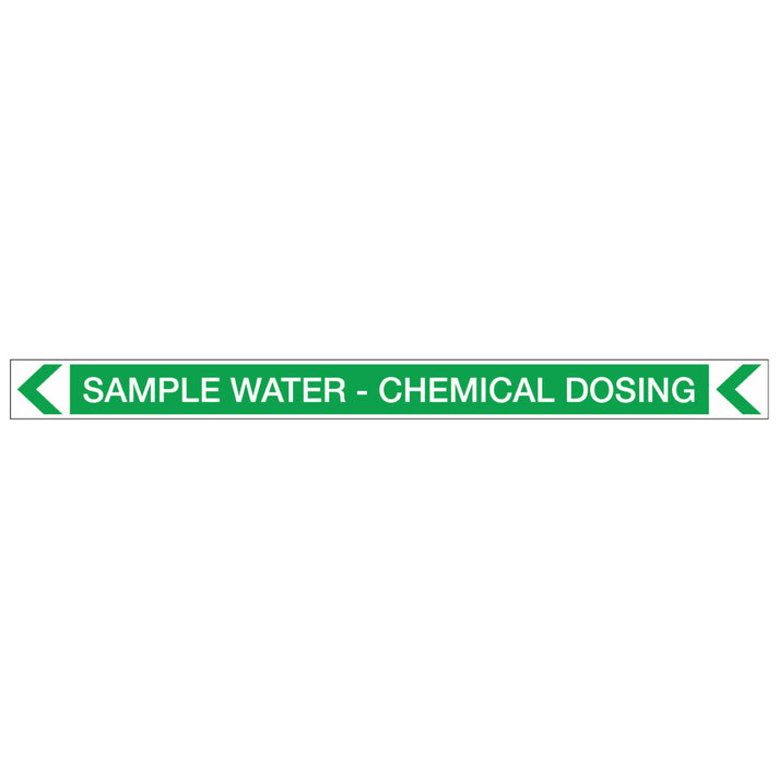Pool/Spa - Sample Water - Chemical Dosing (Left) - Pipe Marker Sticker ...