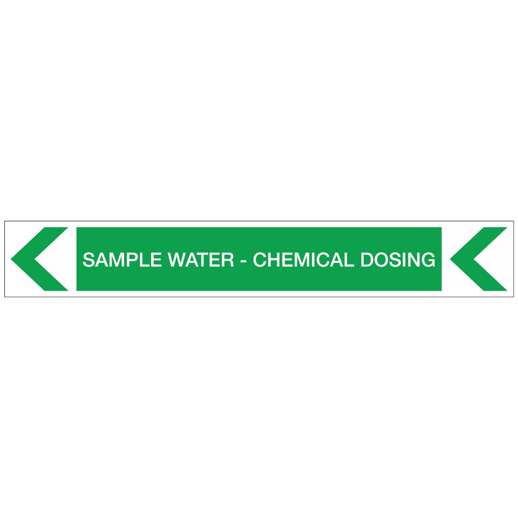 Pool/Spa - Sample Water - Chemical Dosing (Left) - Pipe Marker Sticker ...
