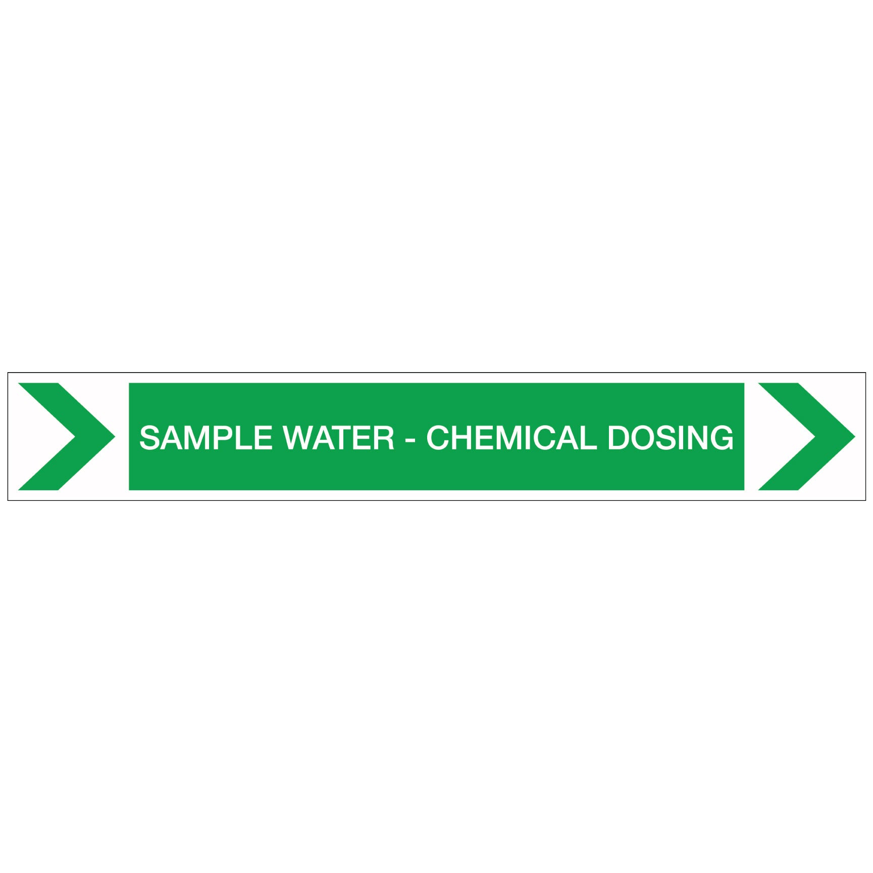 Pool/Spa - Sample Water - Chemical Dosing (Right) - Pipe Marker Sticke ...
