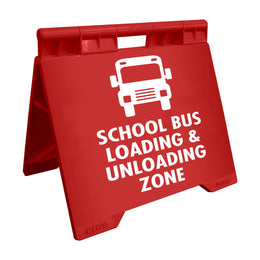 School Bus Loading & Unloading Zone - Evarite A-Frame Sign – New Signs