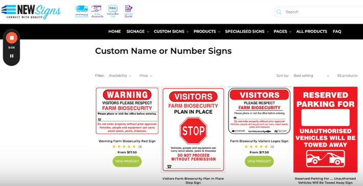 FAQ – New Signs