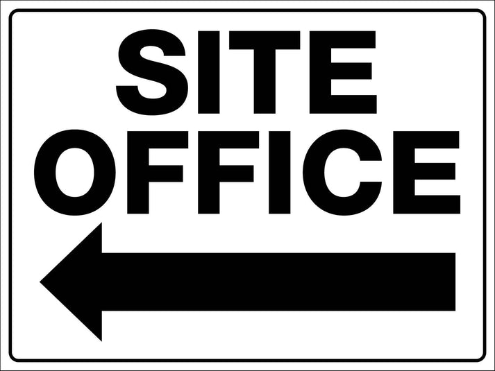 Site Office Left Arrow Sign – New Signs