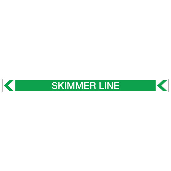 Pool/Spa - Skimmer Line (Left) - Pipe Marker Sticker – New Signs