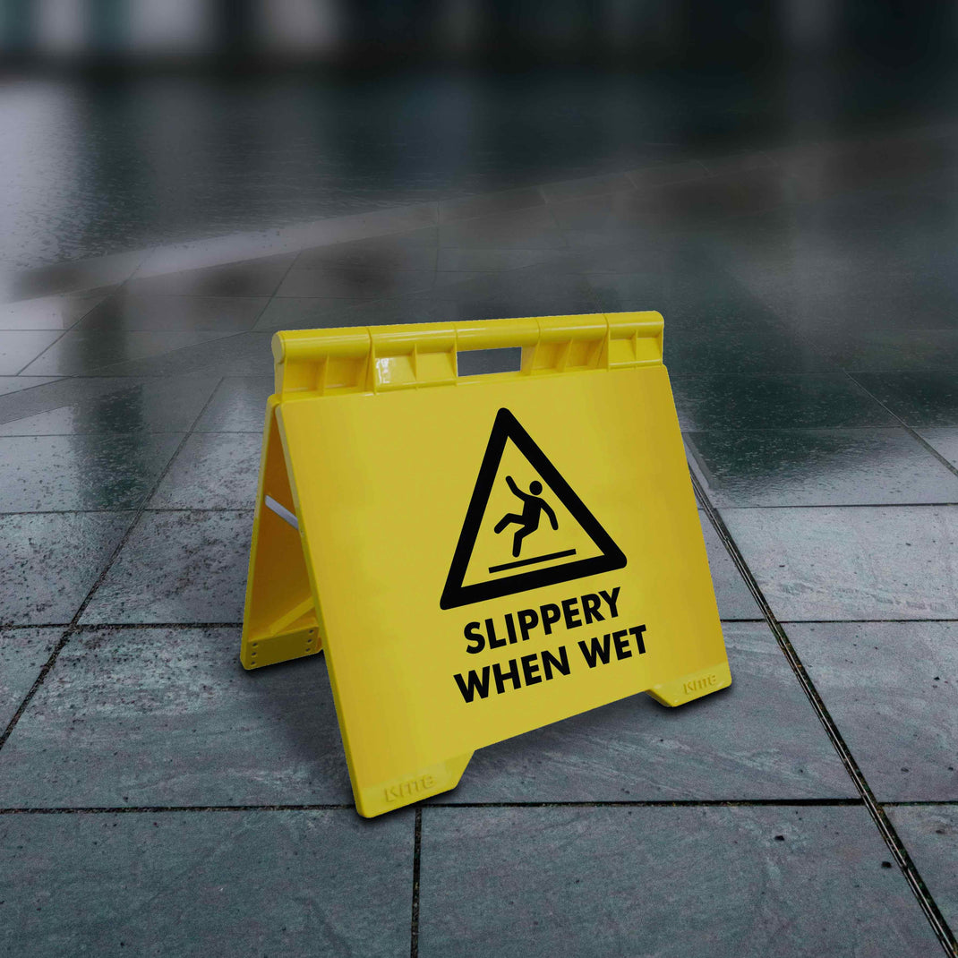 Wet Floor Signage | Yellow A-frame Sign – New Signs