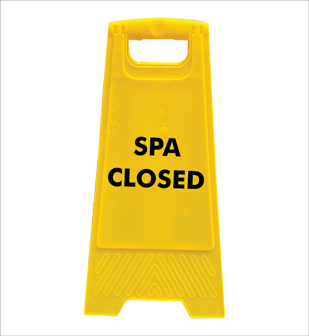 Yellow A-Frame - Spa Closed – New Signs