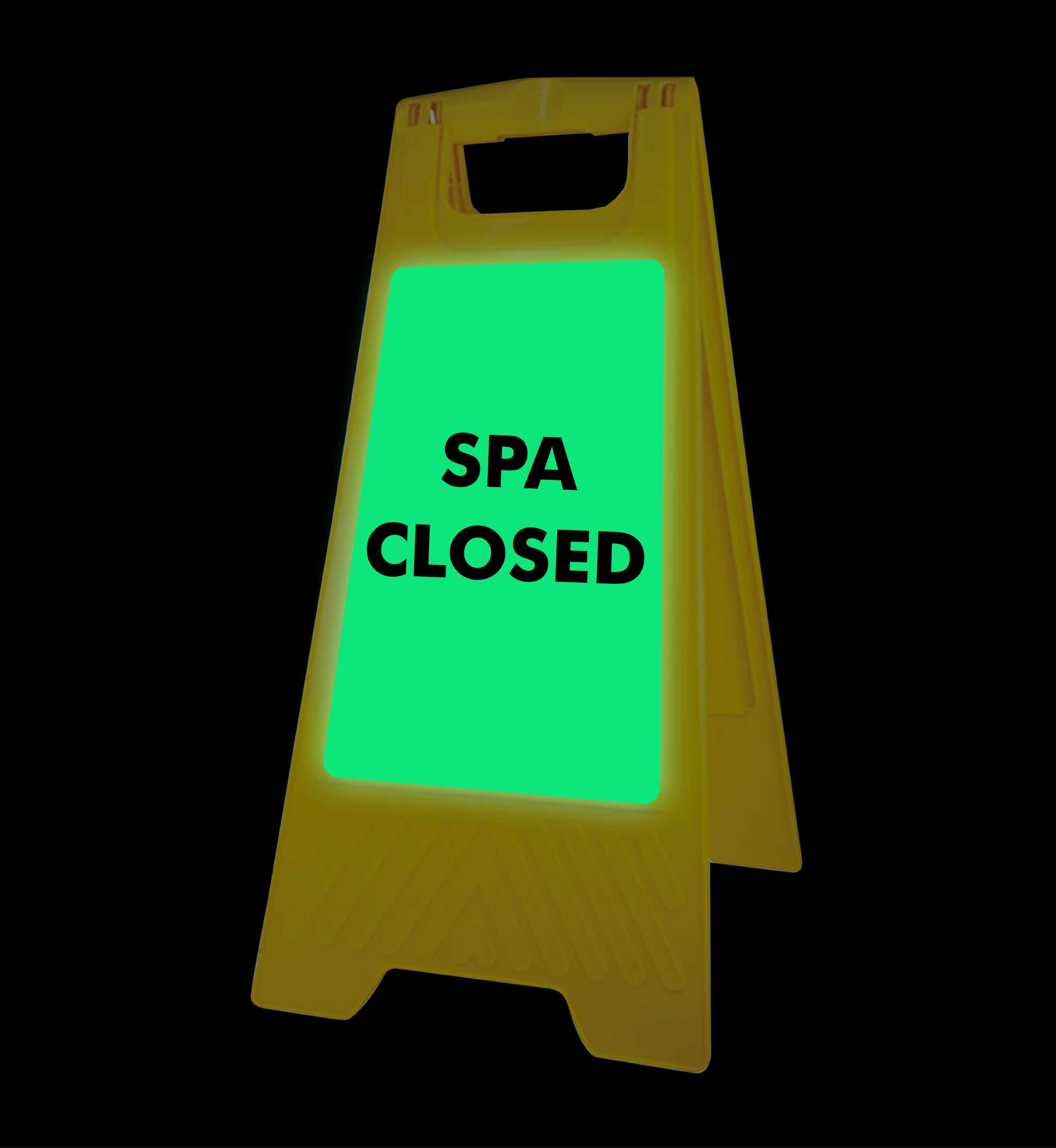Glow In The Dark - Yellow A-Frame - Spa Closed – New Signs