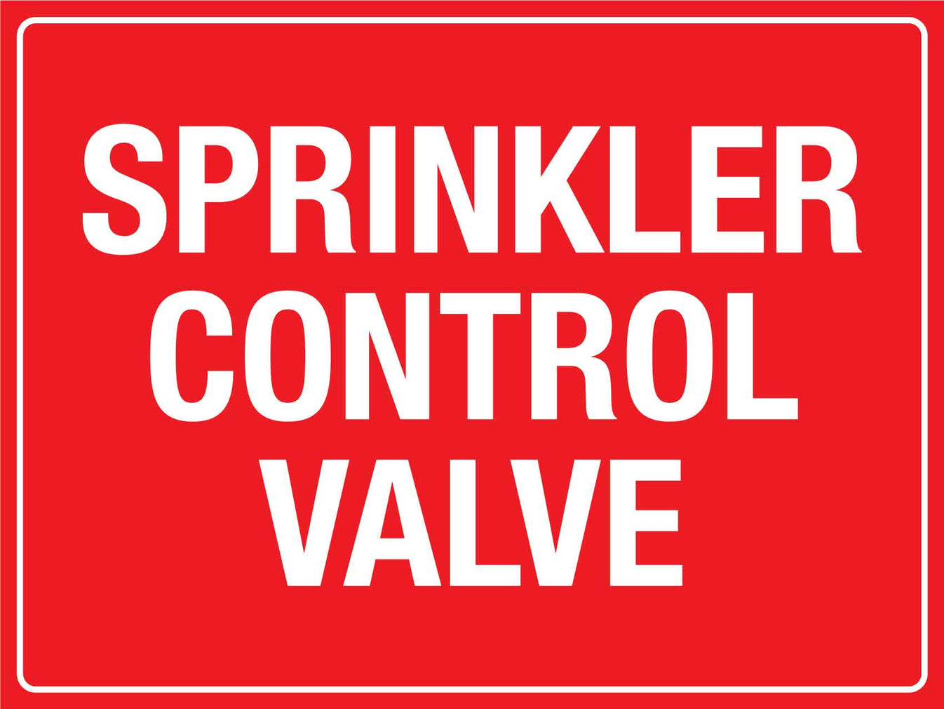 Sprinkler Control Valve Sign – New Signs