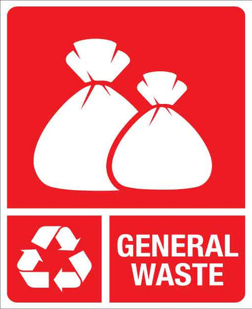 Standard General Waste Wheelie Bin Stickers – New Signs