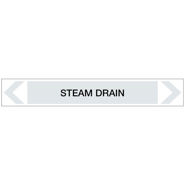 Steam - Steam Drain - Pipe Marker Sticker – New Signs