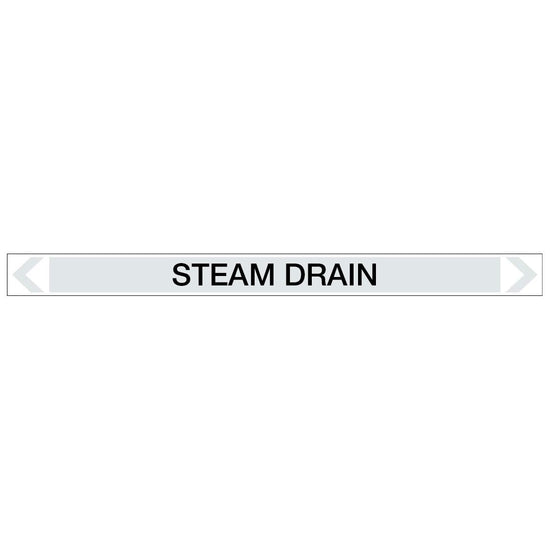 Steam - Steam Drain - Pipe Marker Sticker – New Signs