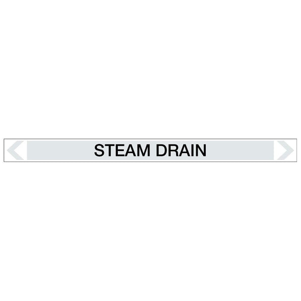 Steam - Steam Drain - Pipe Marker Sticker – New Signs