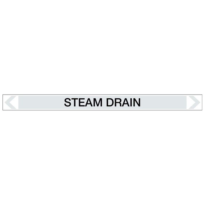 Steam - Steam Drain - Pipe Marker Sticker – New Signs