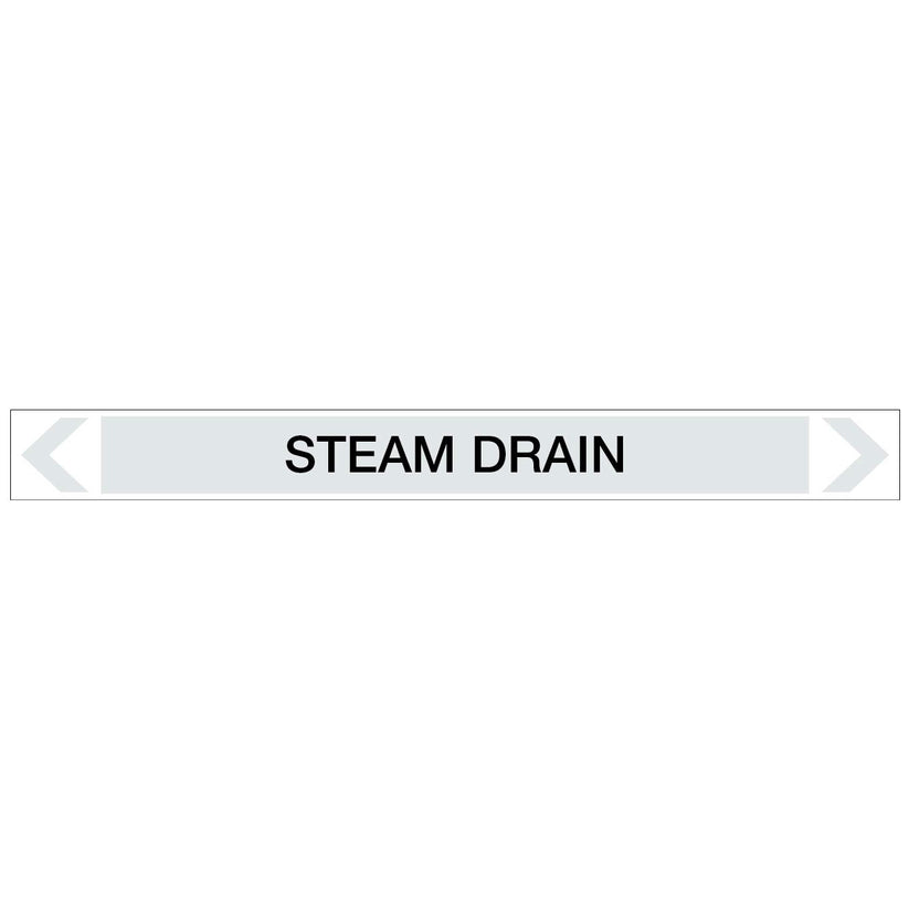 Steam - Steam Drain - Pipe Marker Sticker – New Signs