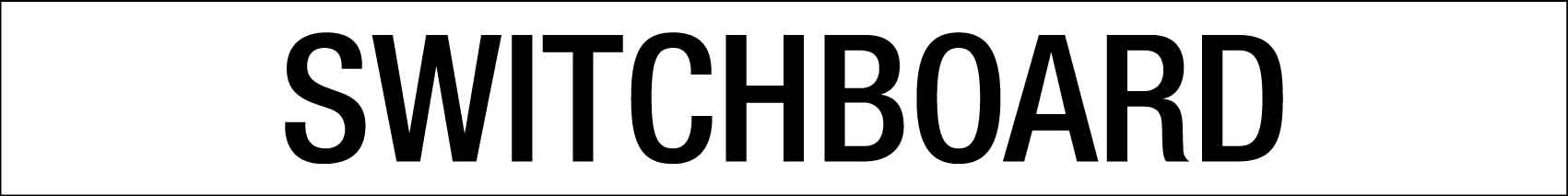 Switchboard - Statutory Sign – New Signs