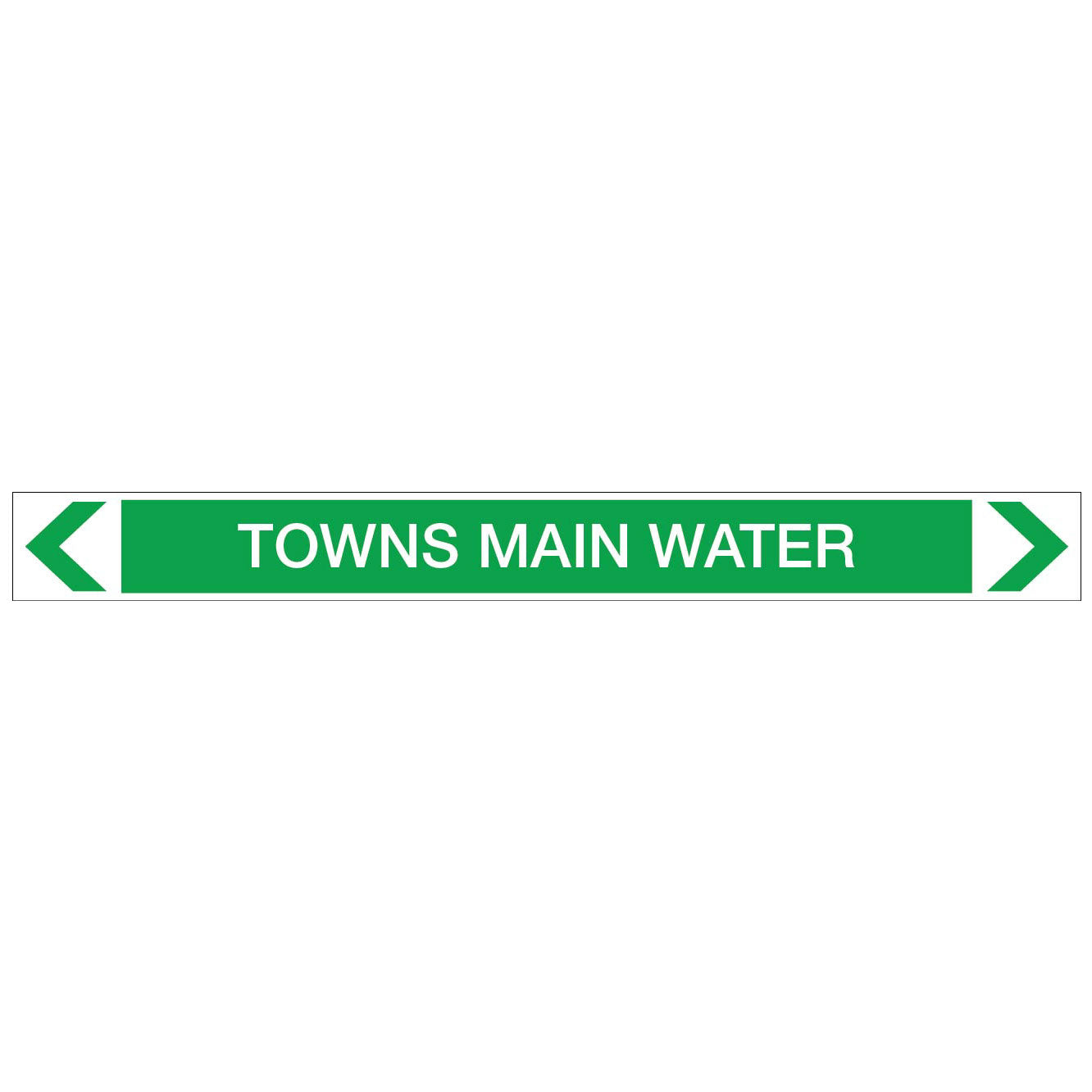 Water - Towns Main Water - Pipe Marker Sticker – New Signs