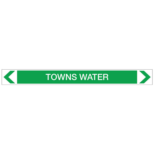 Water - Towns Water - Pipe Marker Sticker – New Signs