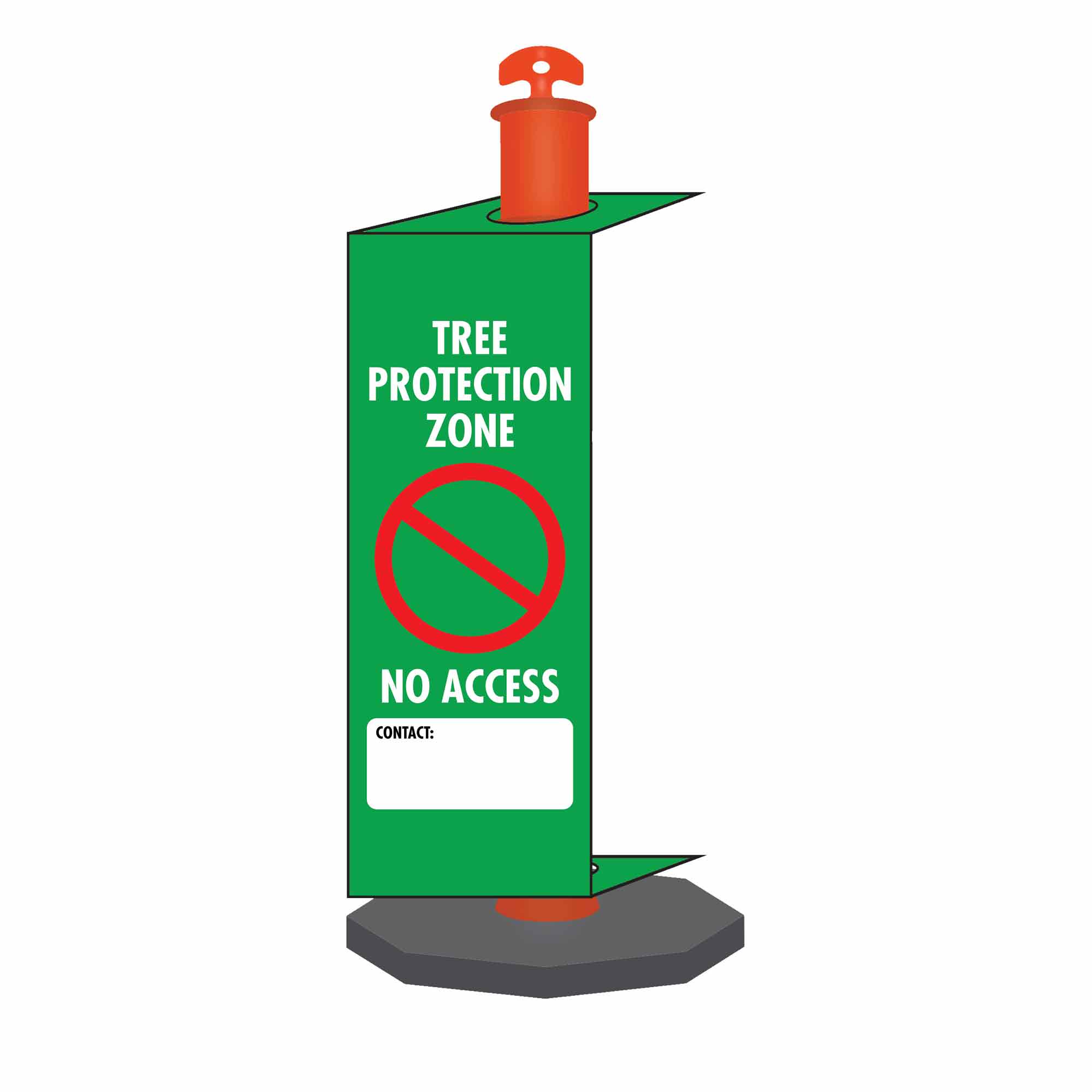 Tree Protection Zone No Access Custom - Corflute Bollard Traffic Signs ...