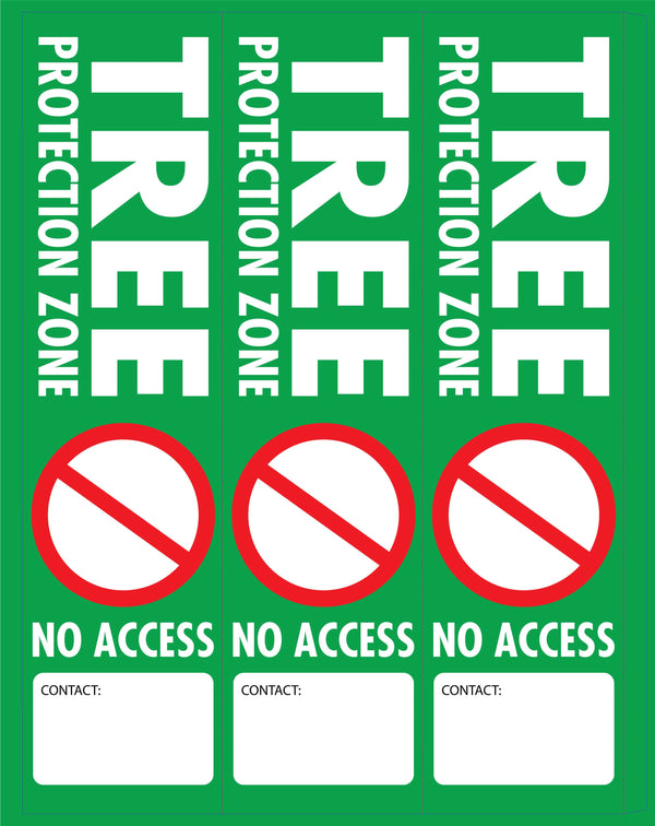 Tree Protection Zone No Access Custom - Corflute Bollard Cover – New Signs