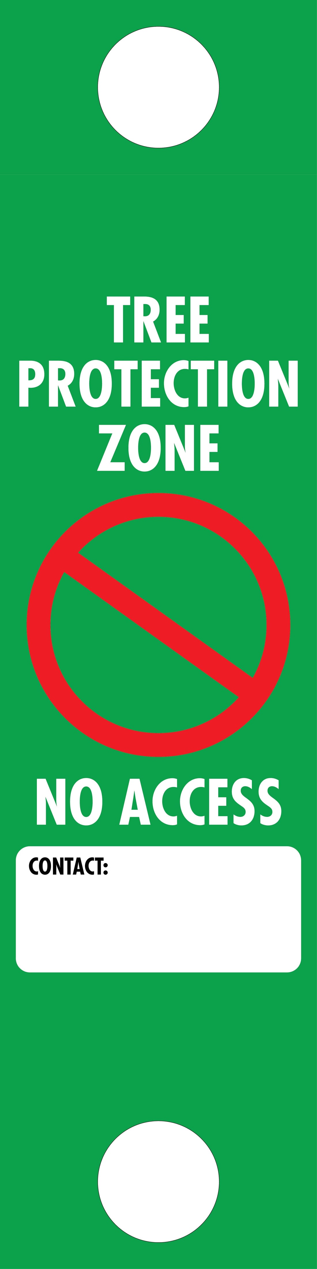 Tree Protection Zone No Access Custom - Corflute Bollard Traffic Signs ...