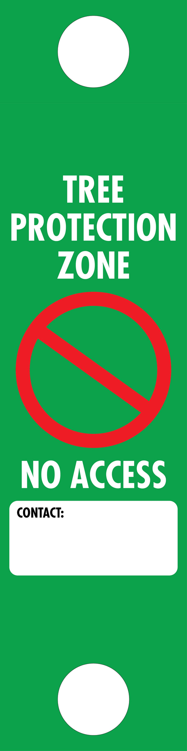 Tree Protection Zone No Access Custom - Corflute Bollard Traffic Signs ...