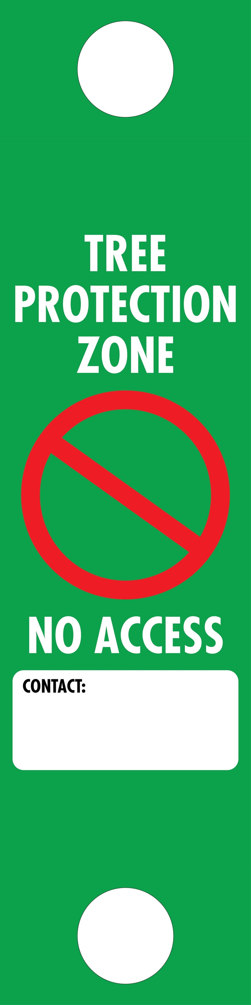 Tree Protection Zone No Access Custom - Corflute Bollard Traffic Signs ...