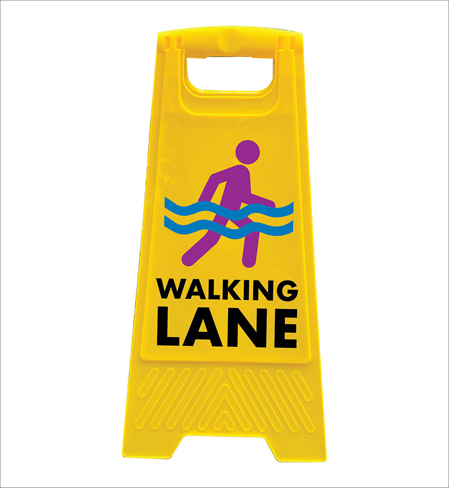 Yellow A-Frame - Walking Lane – New Signs