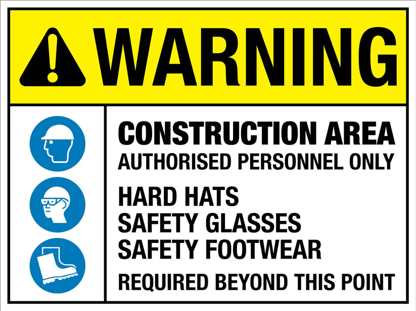 Warning Construction Area Sign – New Signs