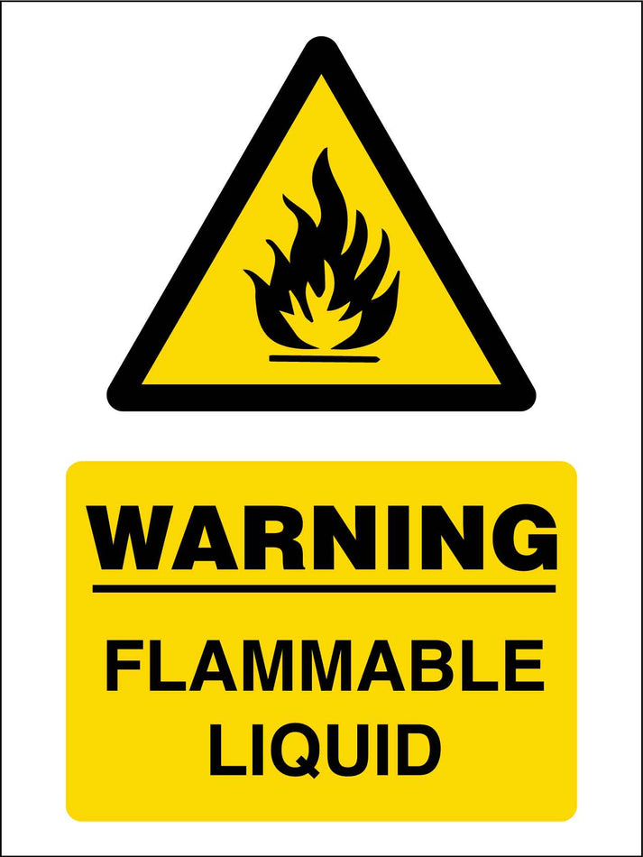 Warning Flammable Liquid Sign – New Signs