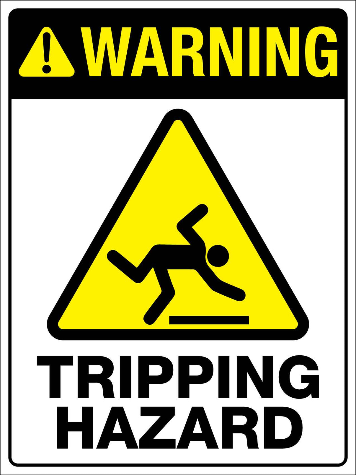 Warning Tripping Hazard Sign – New Signs