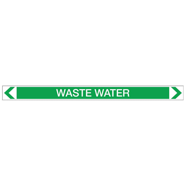 Water - Waste Water - Pipe Marker Sticker – New Signs