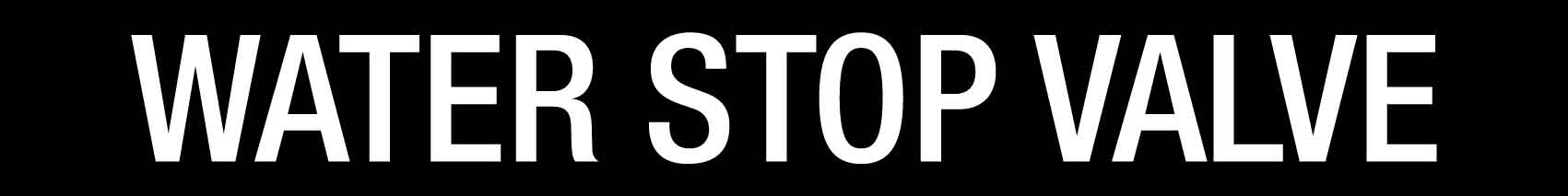 Water Stop Valve - Statutory Sign – New Signs