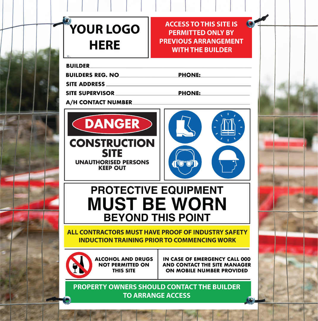 Construction Site Entry Signs – New Signs