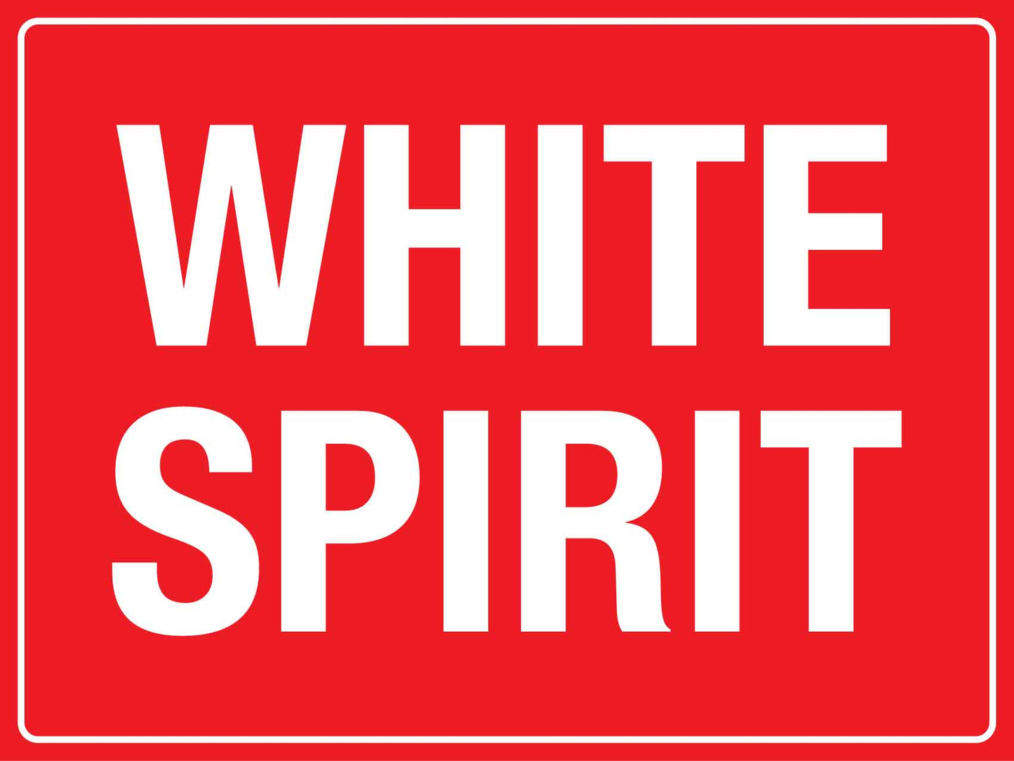White Spirit Sign – New Signs