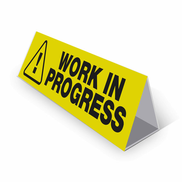 Work In Progress - Landscape Corflute Toblerone Signs – New Signs