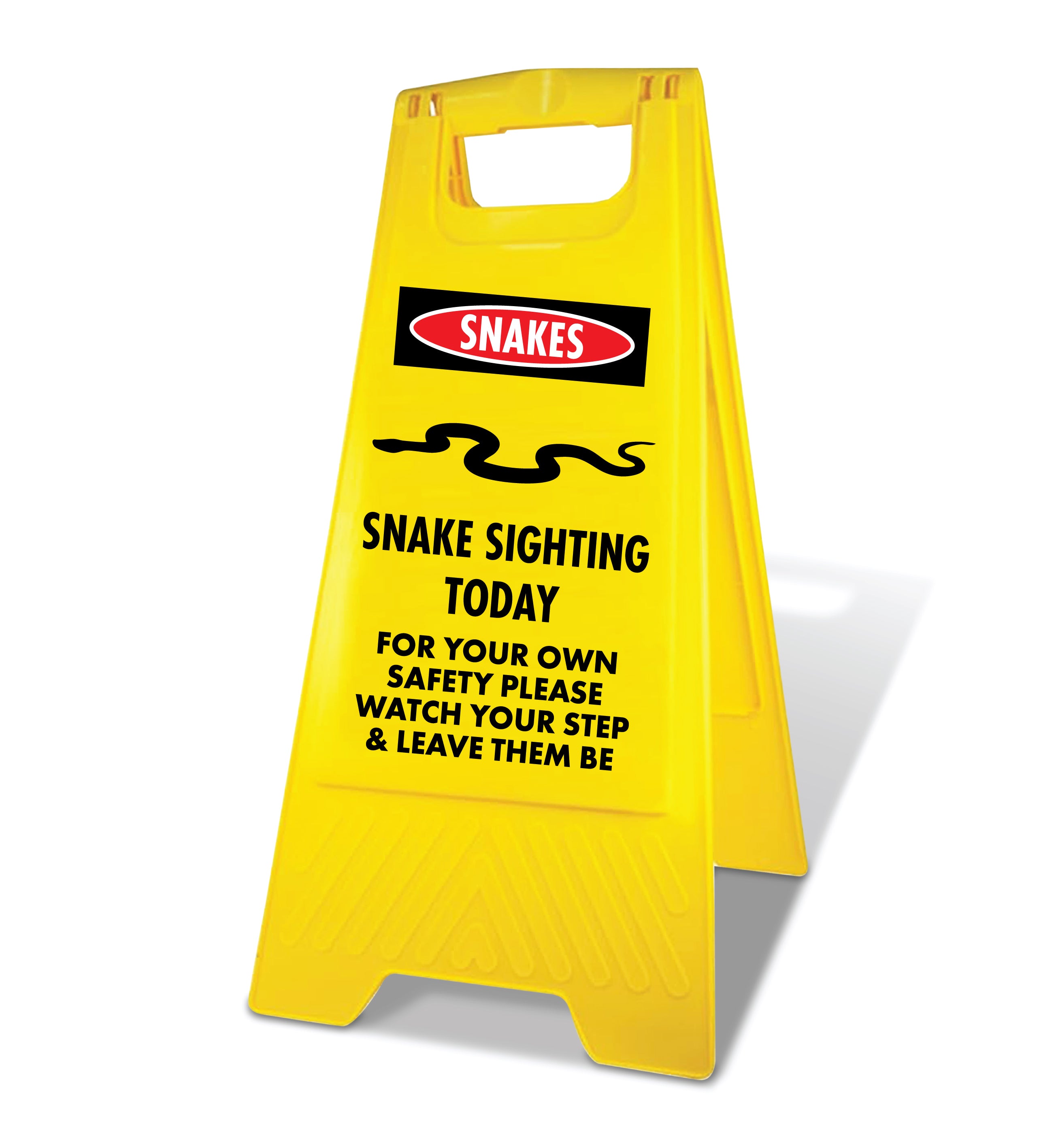 Yellow A-Frame - Snakes Sighting Today – New Signs
