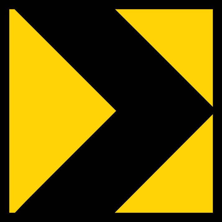 Yellow Bolder Arrow Multi Message Traffic Sign – New Signs