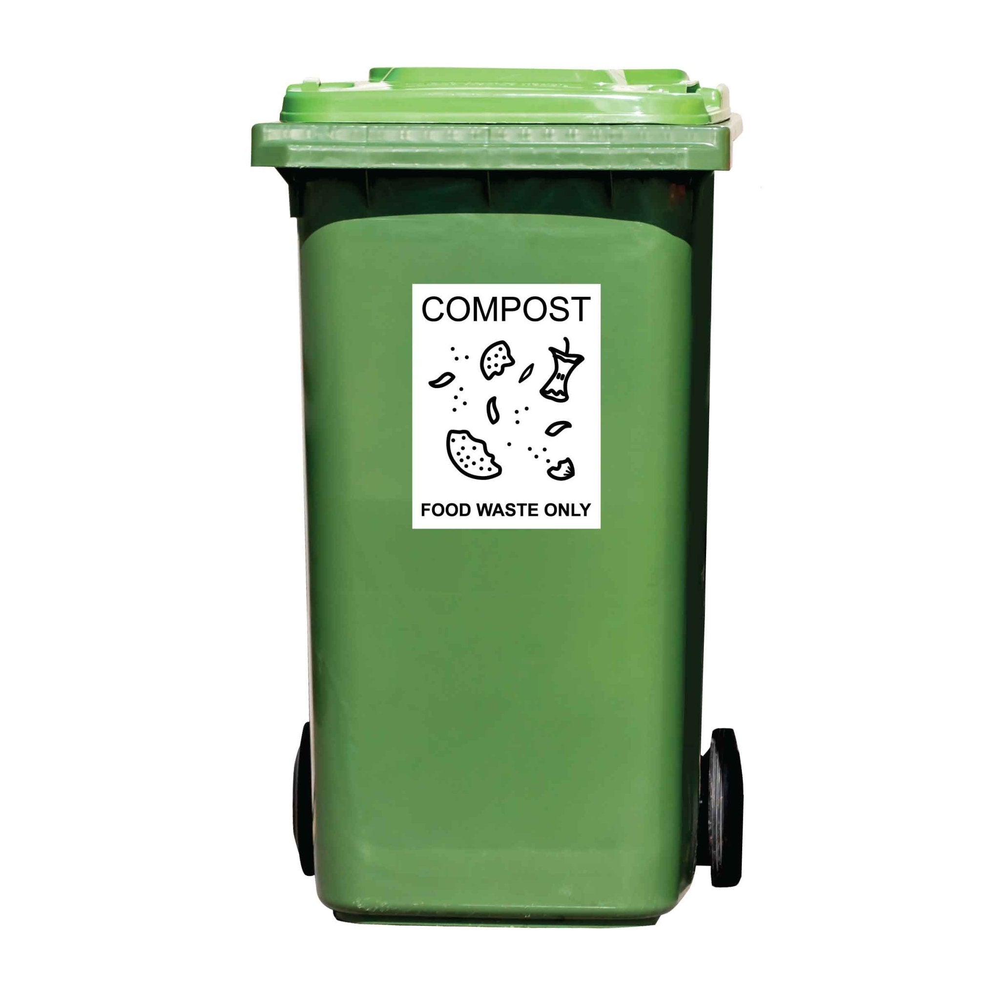 Compost Food Waste Only Wheelie Bin Stickers – New Signs